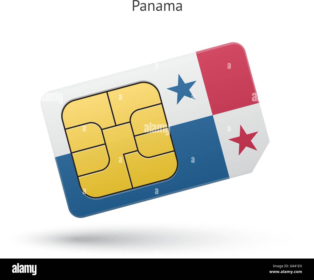 Panama mobile phone sim card with flag Stock Vector Image & Art - Alamy