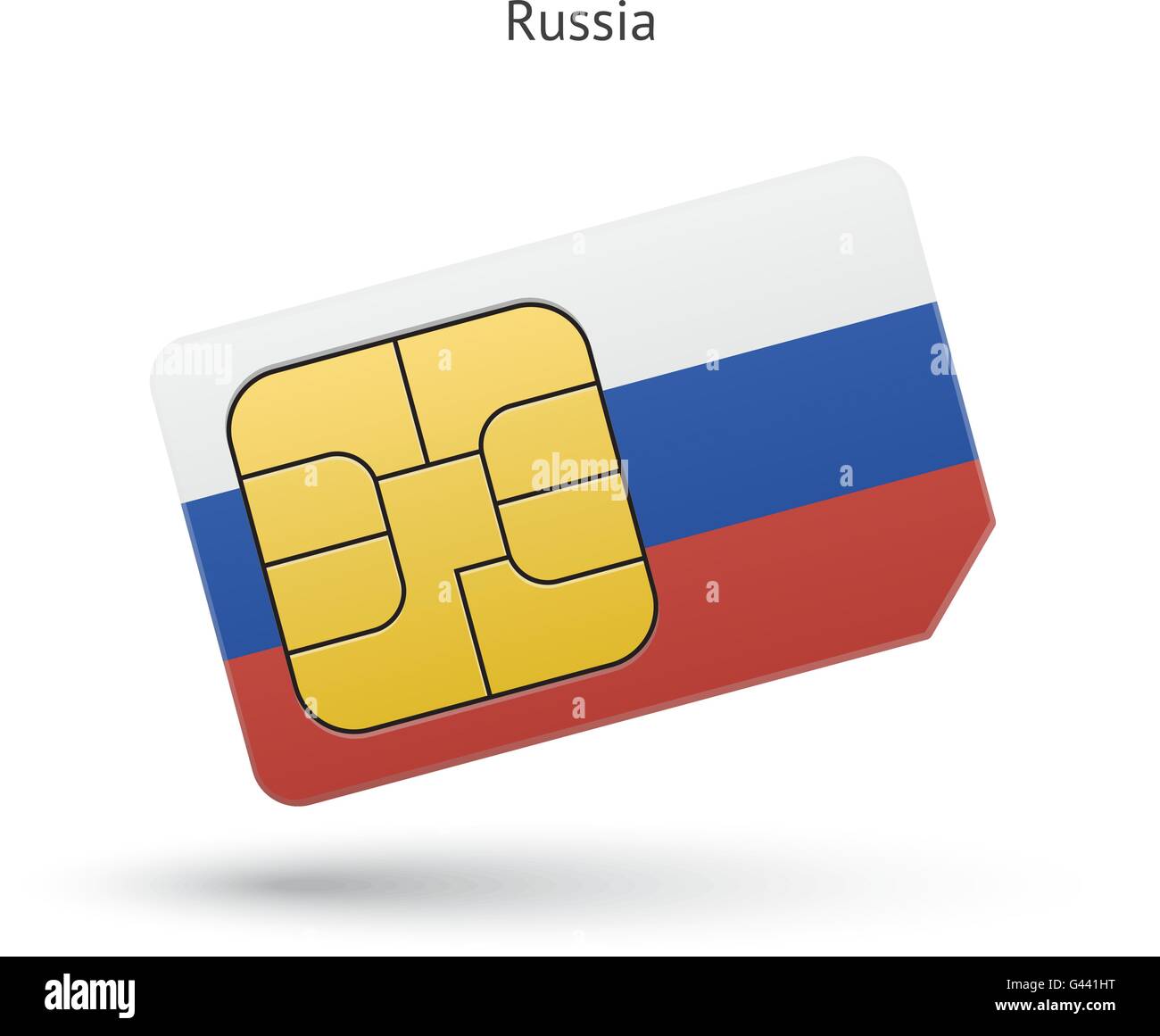 Russia mobile phone sim card with flag Stock Vector Image & Art - Alamy