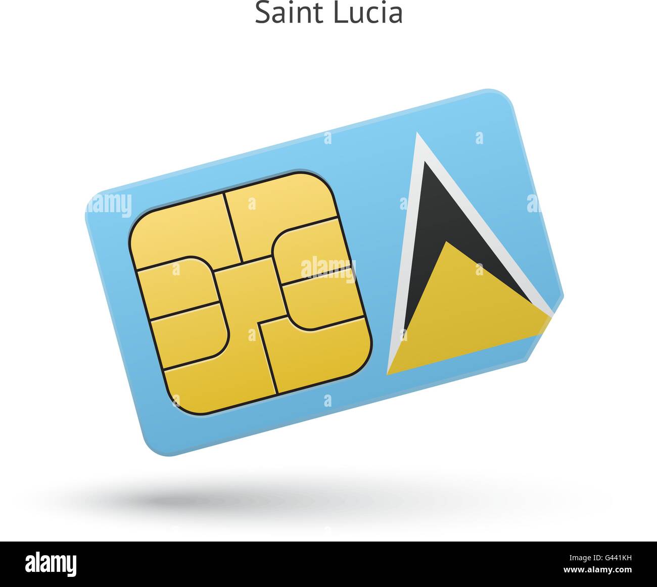 Saint Lucia mobile phone sim card with flag Stock Vector Image & Art ...