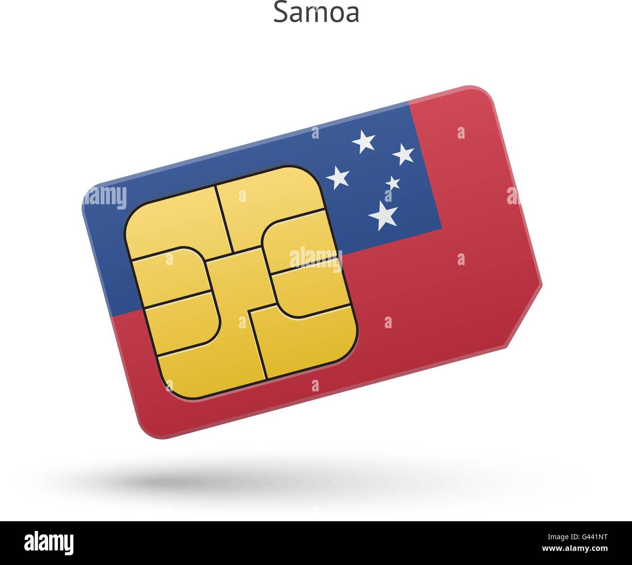 Samoa mobile phone sim card with flag Stock Vector Image & Art - Alamy