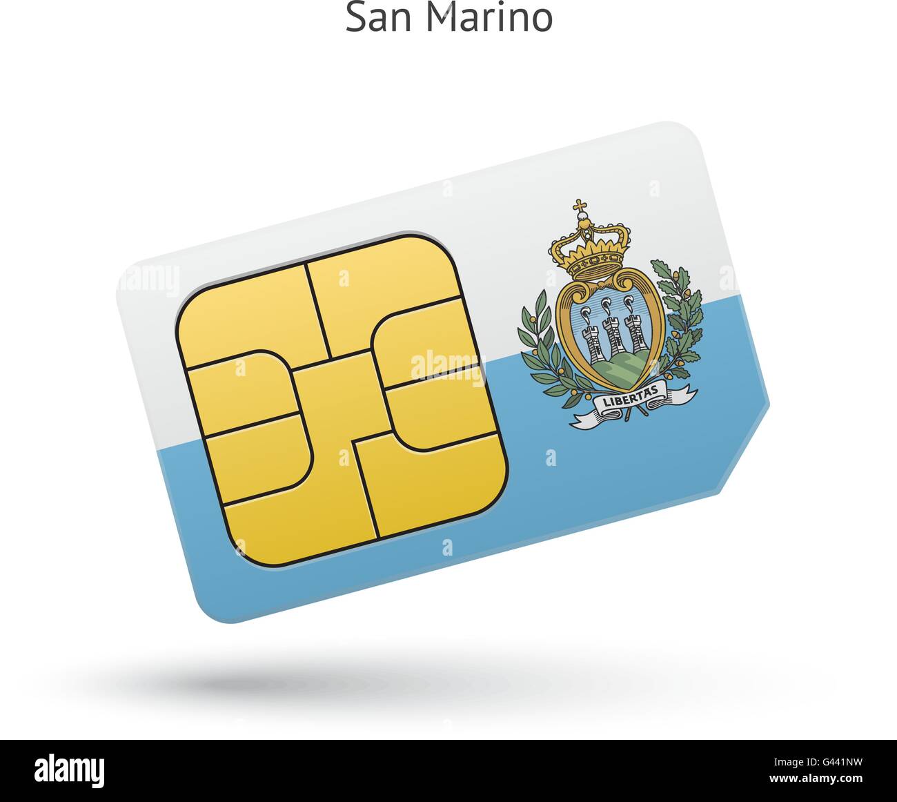 San Marino mobile phone sim card with flag Stock Vector Image & Art - Alamy