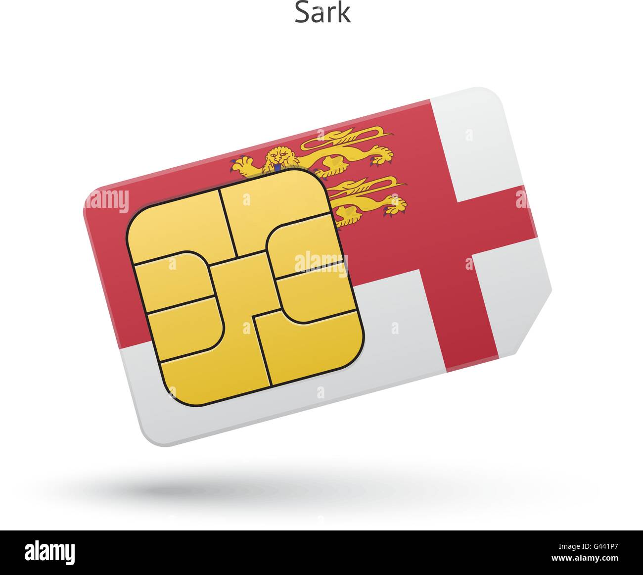 Sark mobile phone sim card with flag Stock Vector Image & Art - Alamy