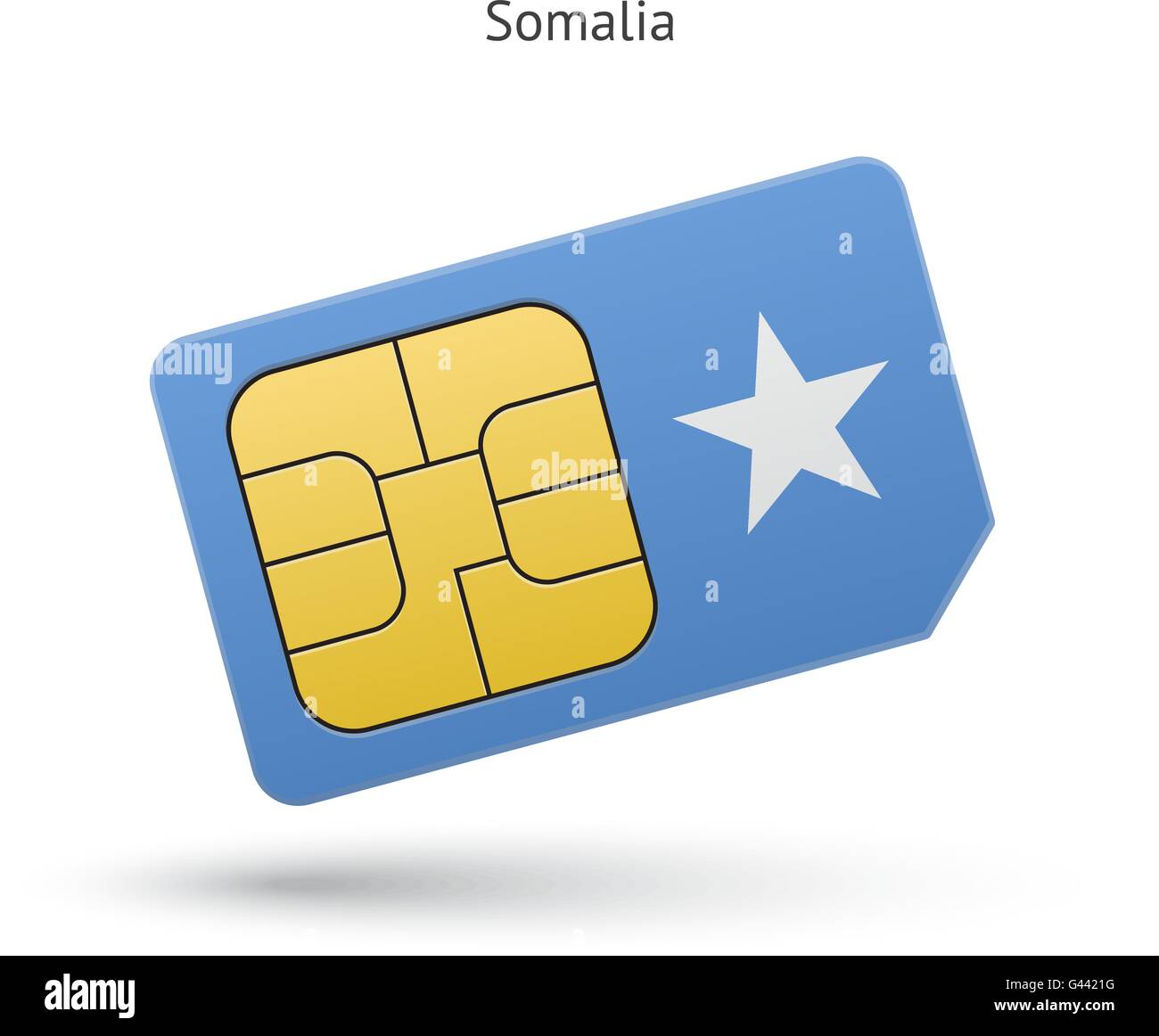 Somalia mobile phone sim card with flag Stock Vector Image & Art - Alamy