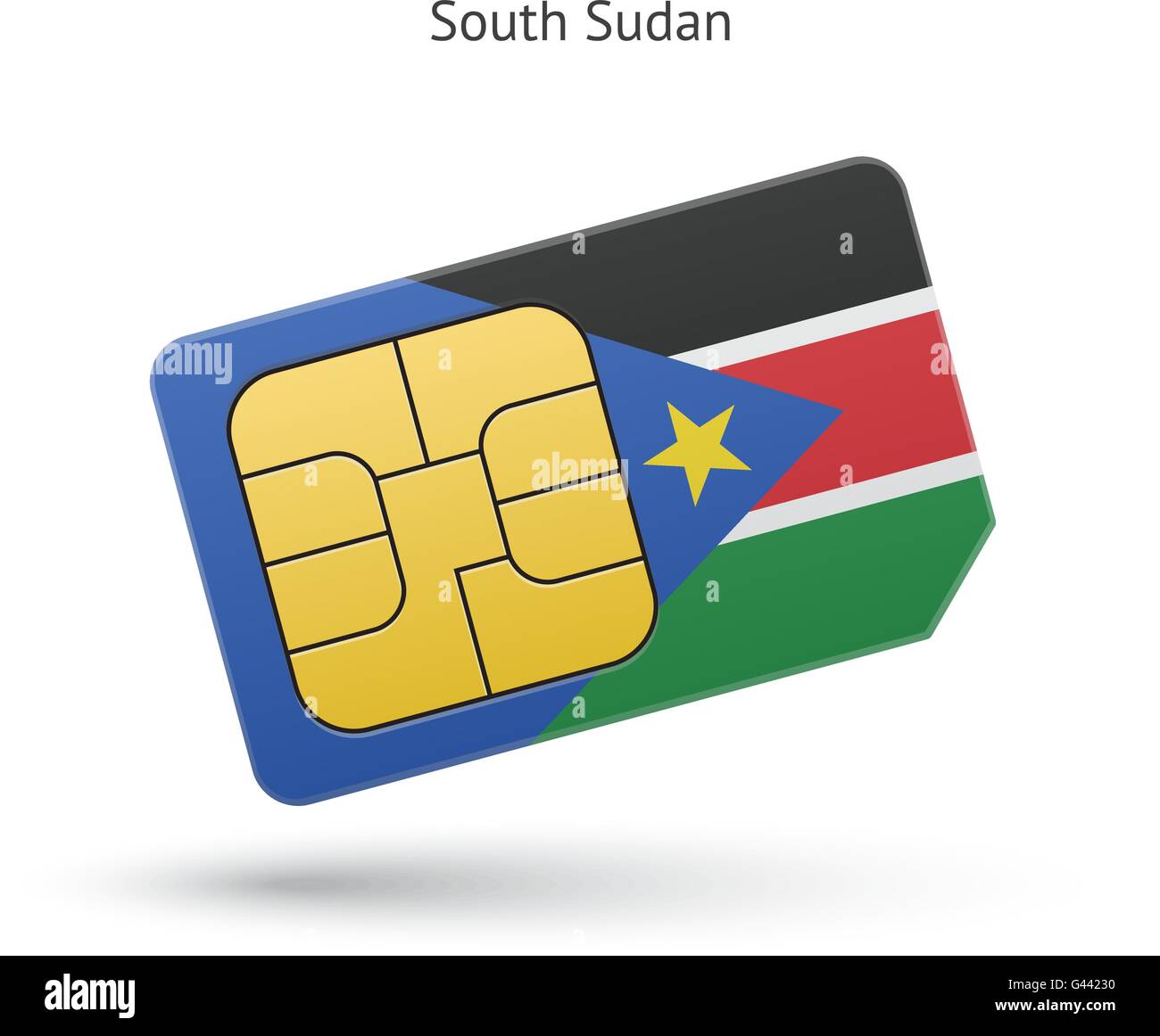 South Sudan mobile phone sim card with flag Stock Vector Image & Art ...