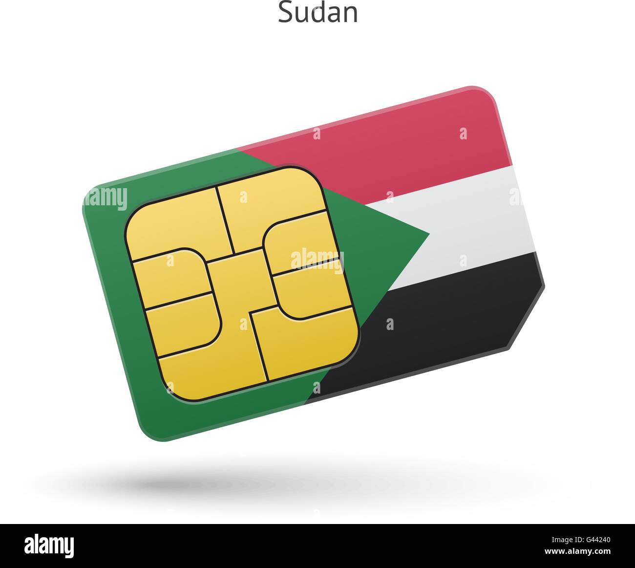 Sudan mobile phone sim card with flag Stock Vector Image & Art - Alamy