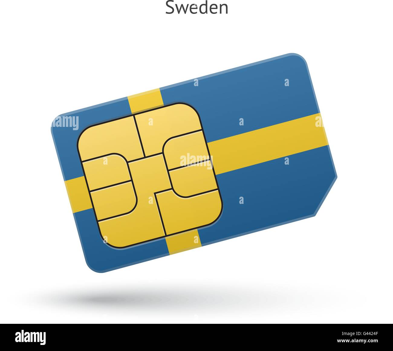 Sweden mobile phone sim card with flag Stock Vector Image & Art - Alamy
