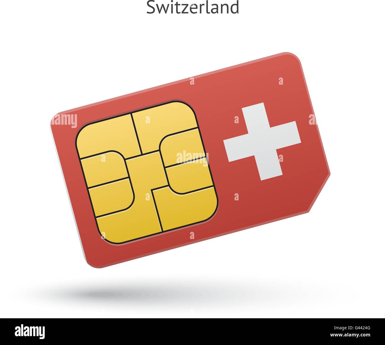 Switzerland mobile phone sim card with flag Stock Vector Image & Art ...