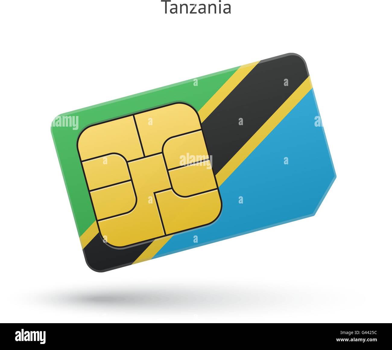 Tanzania mobile phone sim card with flag Stock Vector Image & Art - Alamy
