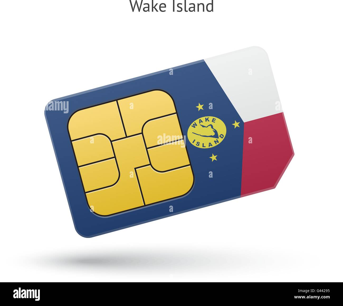 Wake Island mobile phone sim card with flag Stock Vector Image & Art ...
