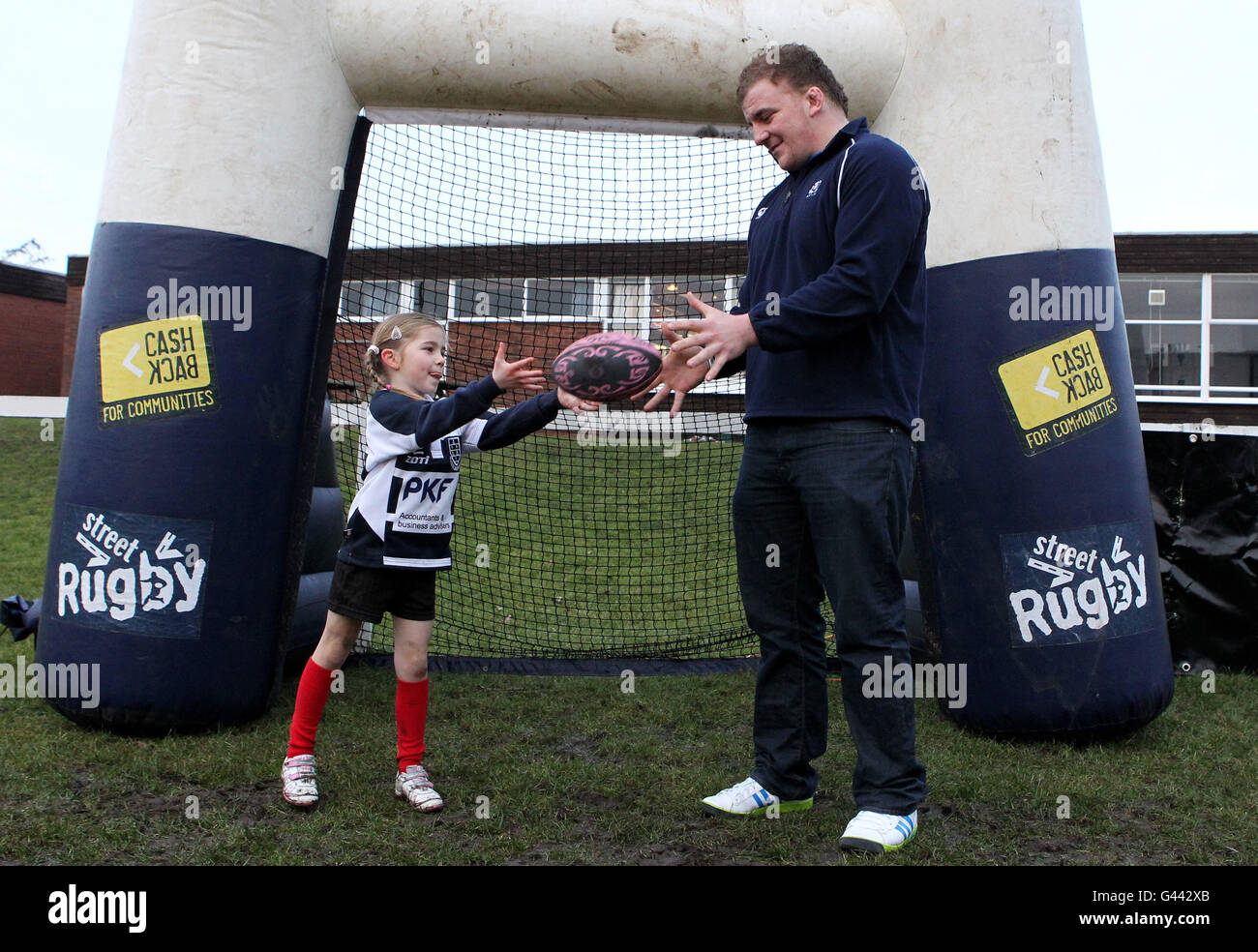 Scotland international Moray Low and three year old Louisa Hamilton ...
