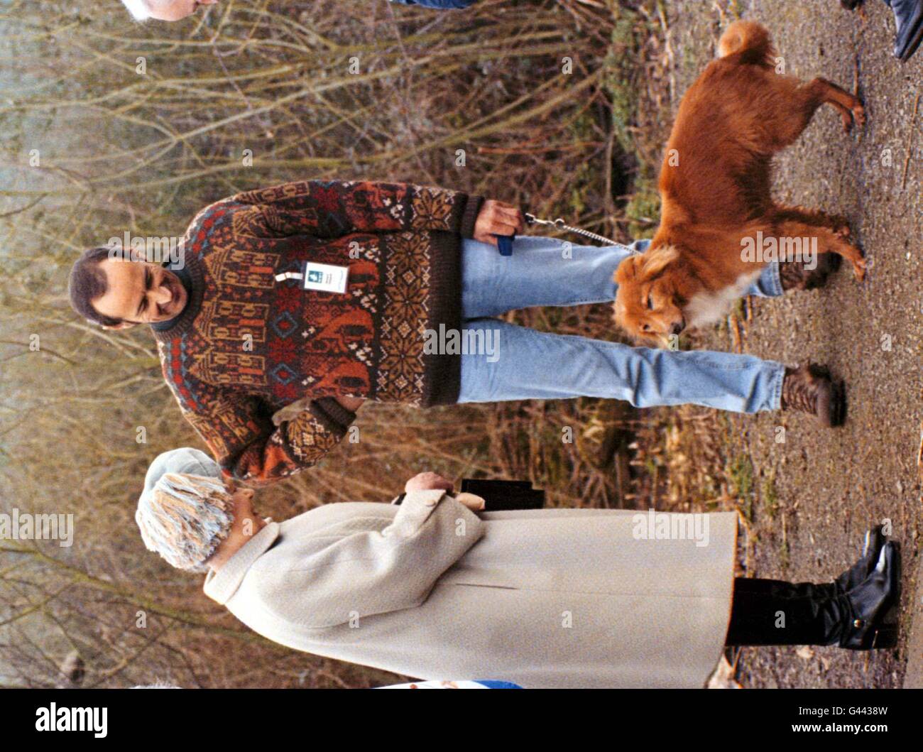 Decoyman Richard Chappell with dog "Piper" who meet The Queen during ...