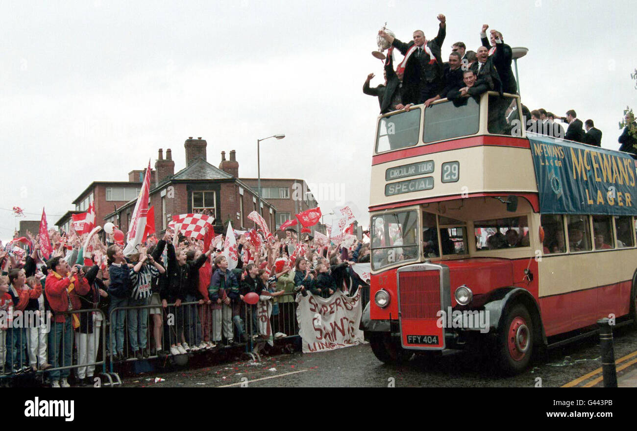 Never mind the weather as St Helens turns out in force to welcome home ...