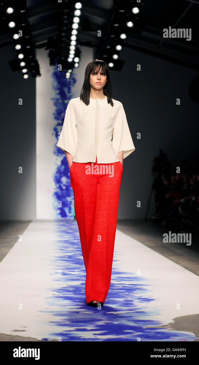 A model on the catwalk during the Osman show by designer Osman ...