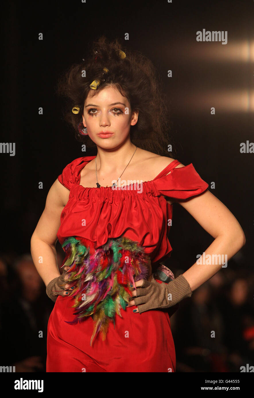 Daisy Lowe on the catwalk at the Vivienne Westwood Red Label Catwalk ...