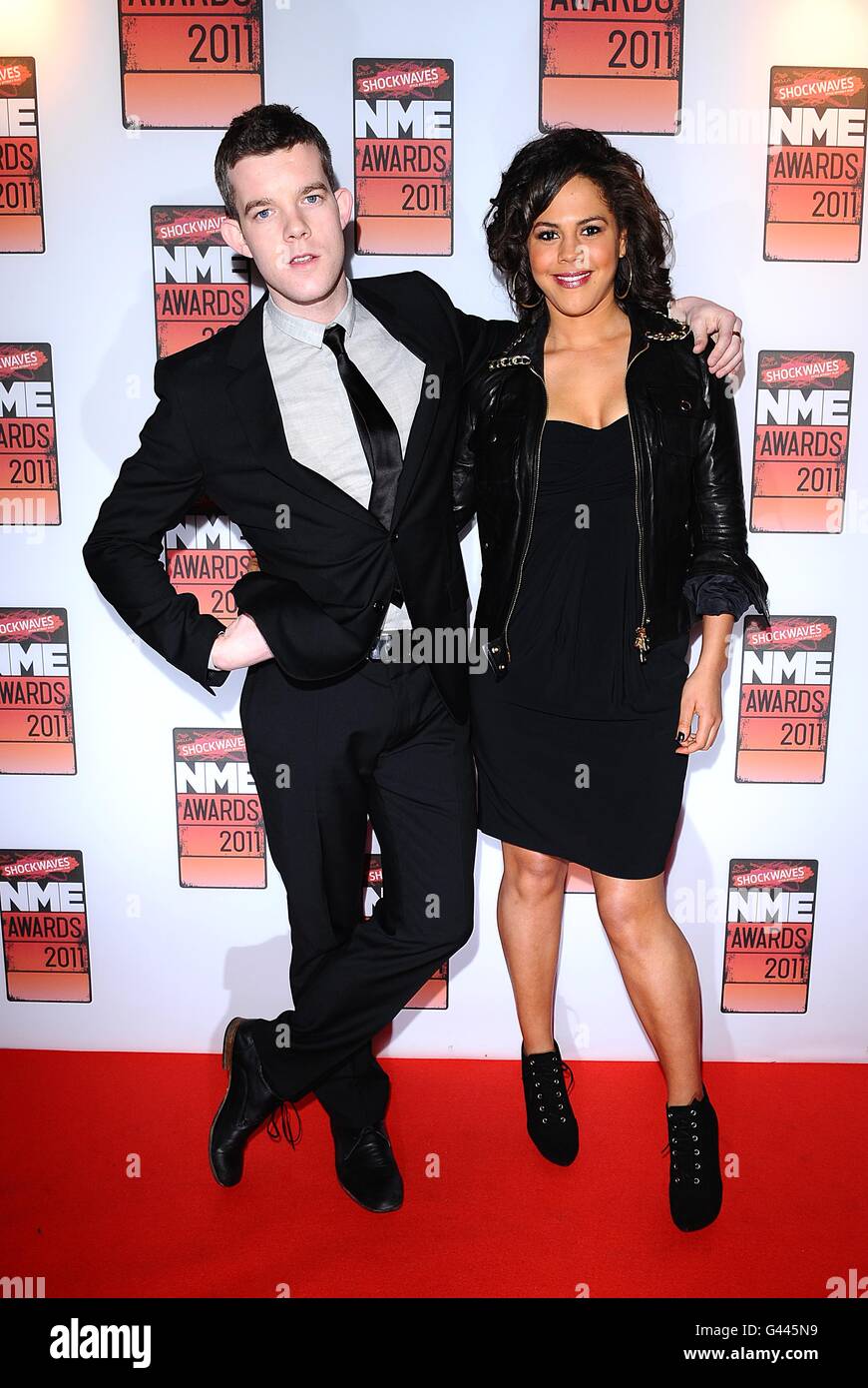 Russell Tovey and Lenora Crichlow arriving for the 2011 Shockwaves NME ...