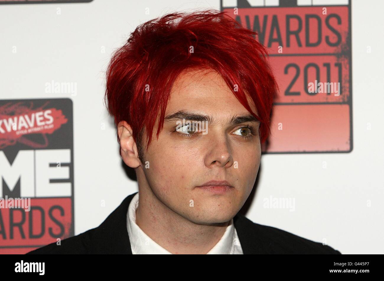 Gerard Way of My Chemical Romance arriving for the 2011 Shockwaves NME ...