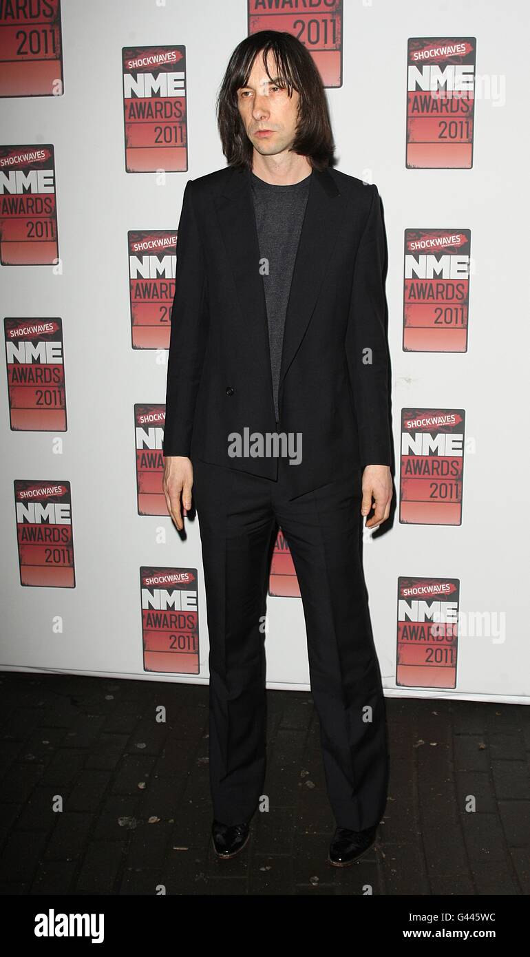 Bobby Gillespie of Primal Scream arriving for the 2011 Shockwaves NME ...