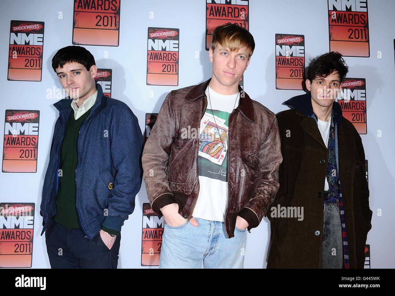 L-R Connor Hanwick, Jonathon Pierce and Adam Kessler of The Drums ...