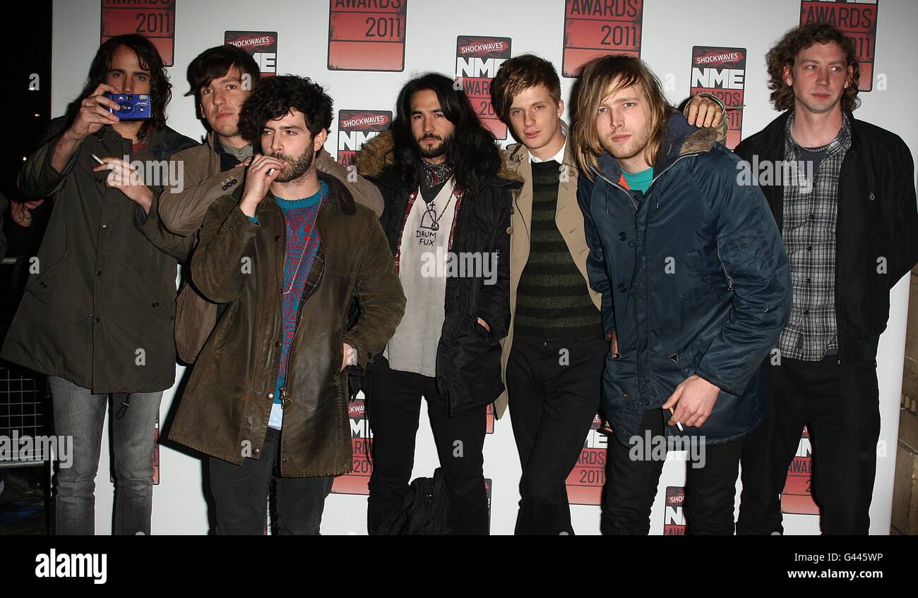 Foals arriving for the 2011 Shockwaves NME Awards at the O2 Academy ...