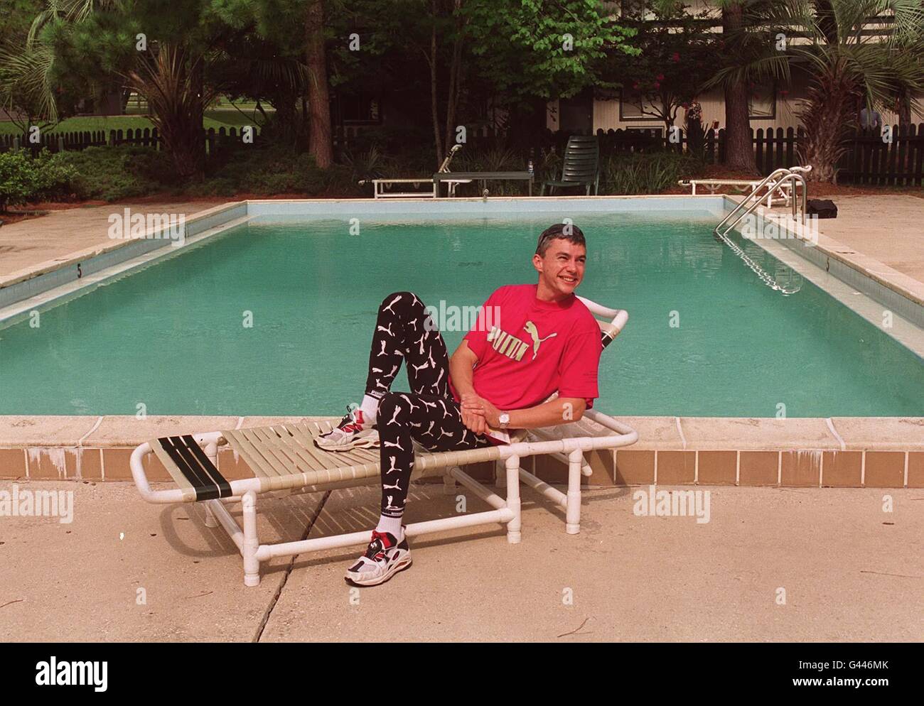 Jonathan Edwards relaxes today (Weds) at the British Olympic Teams ...