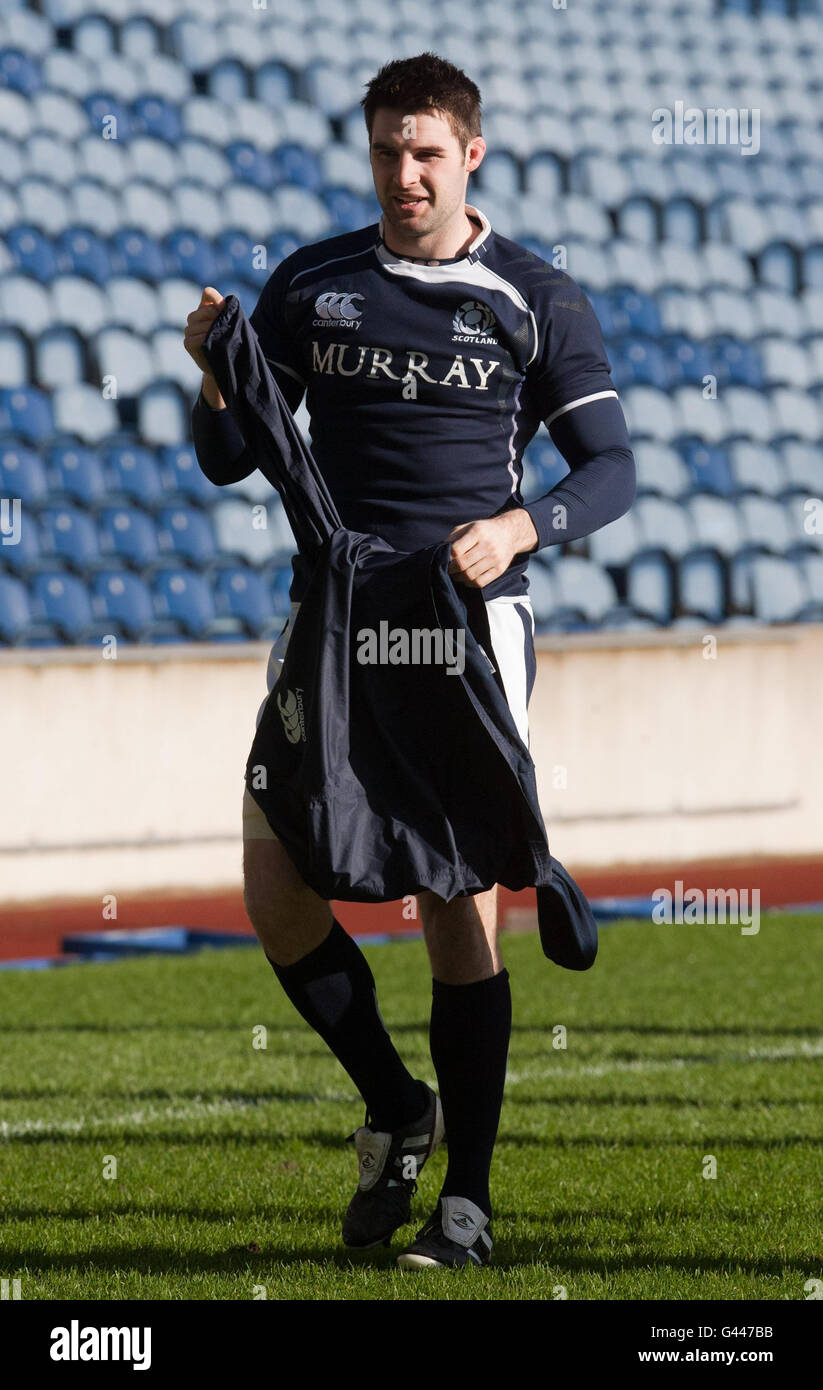Scotland's Johnnie Beattie during the captain's run at Murrayfield ...