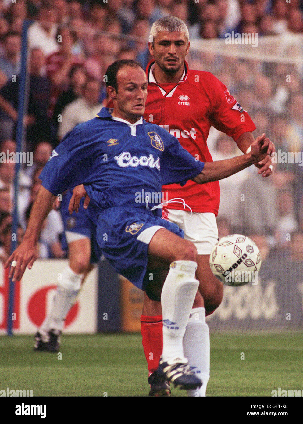 Sport football frank leboeuf fabrizio ravanelli hi-res stock ...