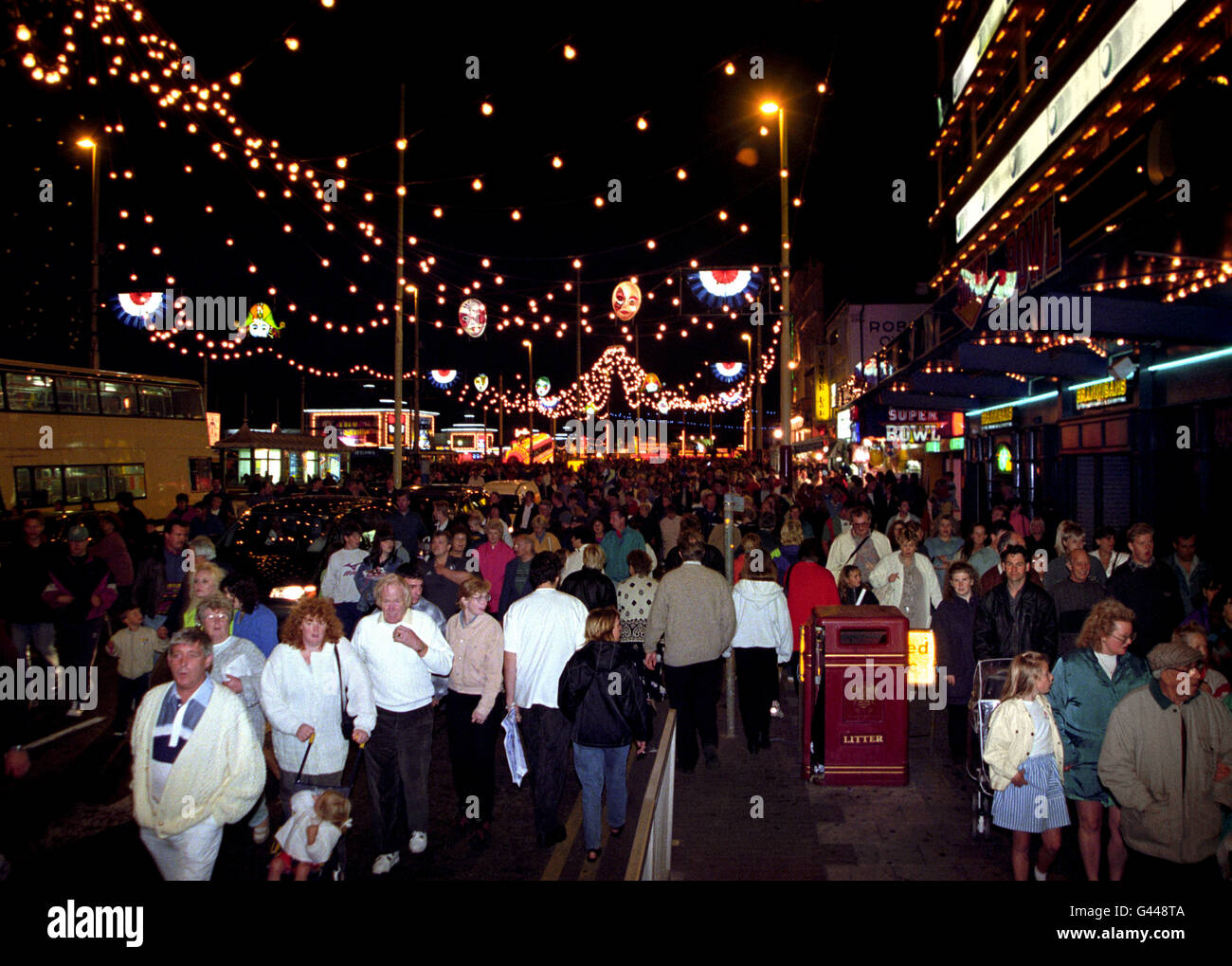 The scene tonight (Friday) on Blackpool seafront after the pop group ...