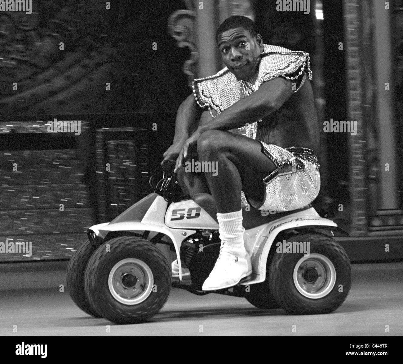 Heavyweight boxer Frank Bruno, making his stage debut in pantomime at ...
