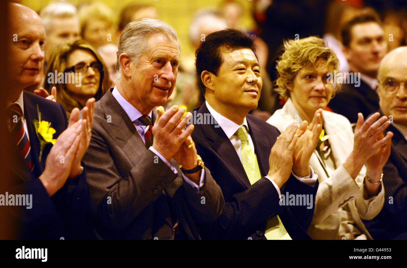 The Prince of Wales with the Chinese Ambassador Liu Xiaoming (centre ...