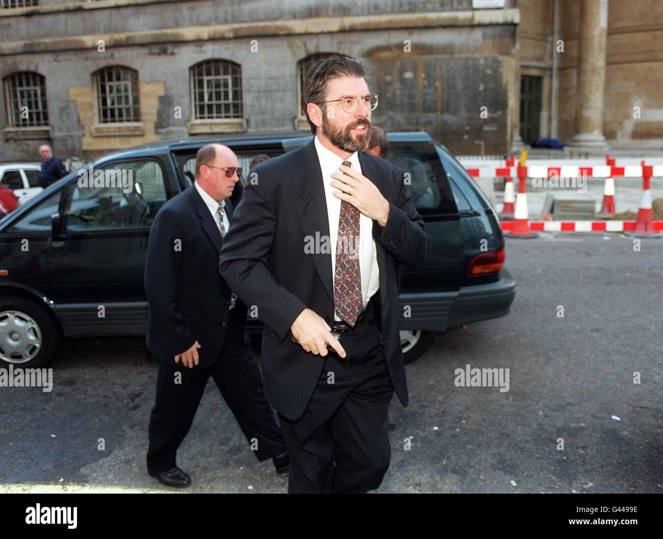 Sinn Fein President Gerry Adams arriving at Broadcasting House in ...