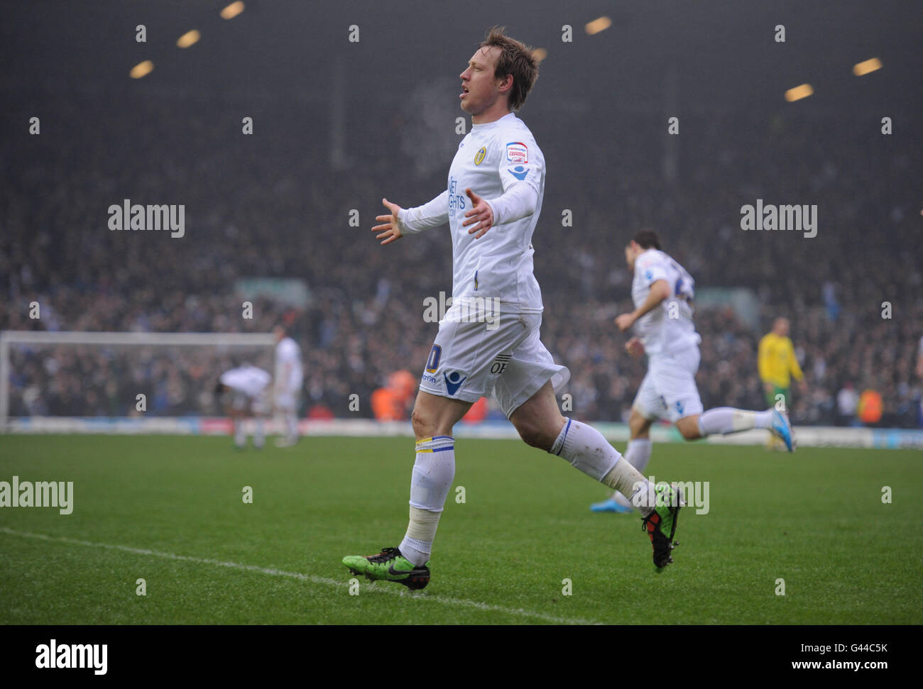 Leeds uniteds luciano becchio celebrates scoring against norwich city ...