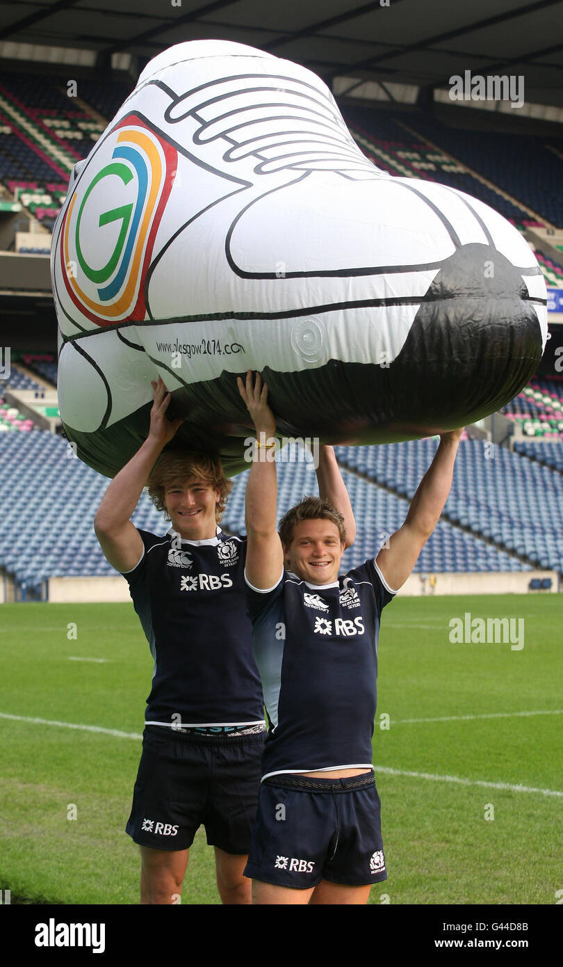 Scotland 7's Ross Samson (front) and David Denton back the Glasgow 2014 ...