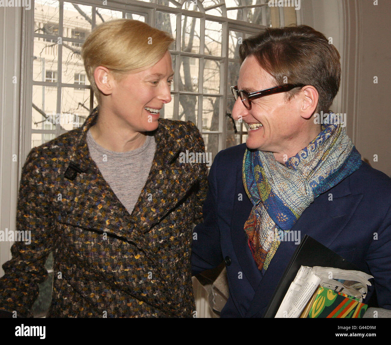 Tilda Swinton at the Pringle catwalk show, at One Marylebone, in ...