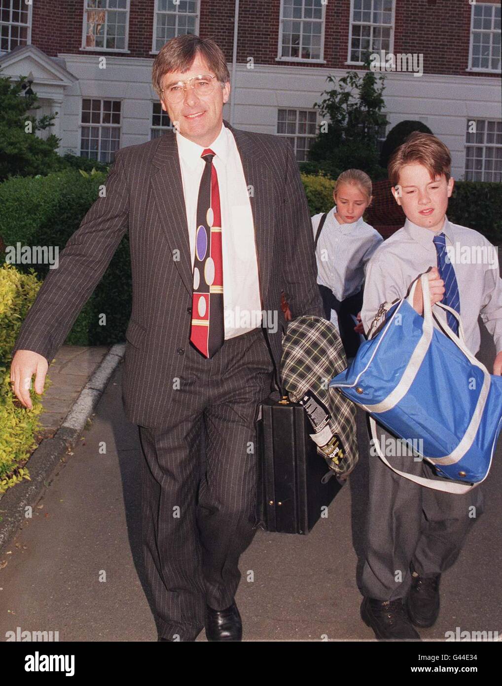 Disgraced Tory minister Rod Richards leaves his London home to take his ...