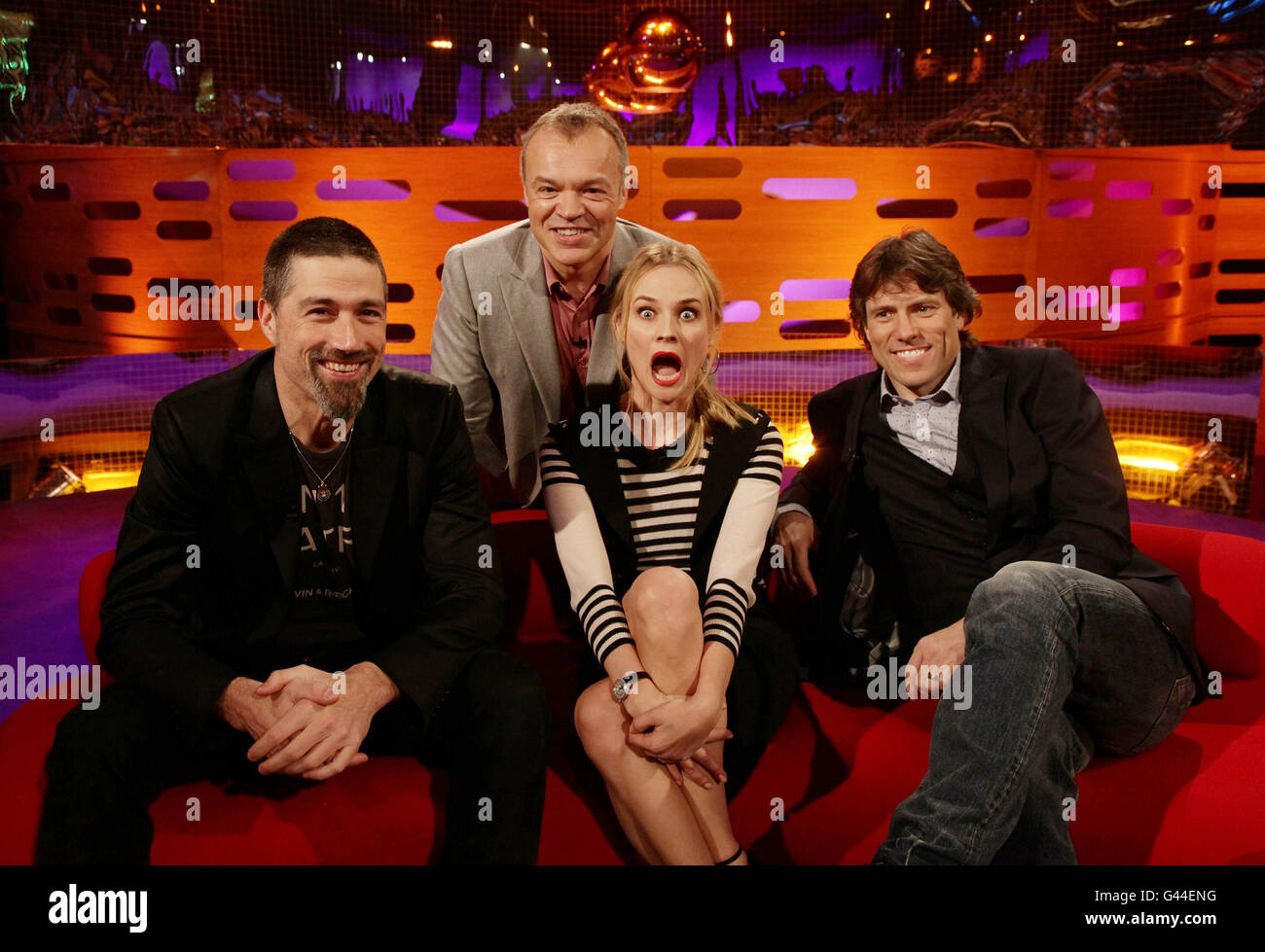 Host graham during recording of the graham show hi-res stock ...