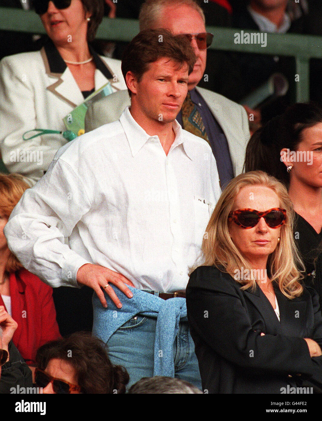 Stefan Reuter, part of Germany's Euro '96 squad, in the crowd for Boris ...