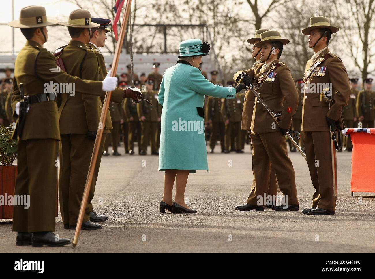 On her visit to invicta park barracks in maidstone hi-res stock ...