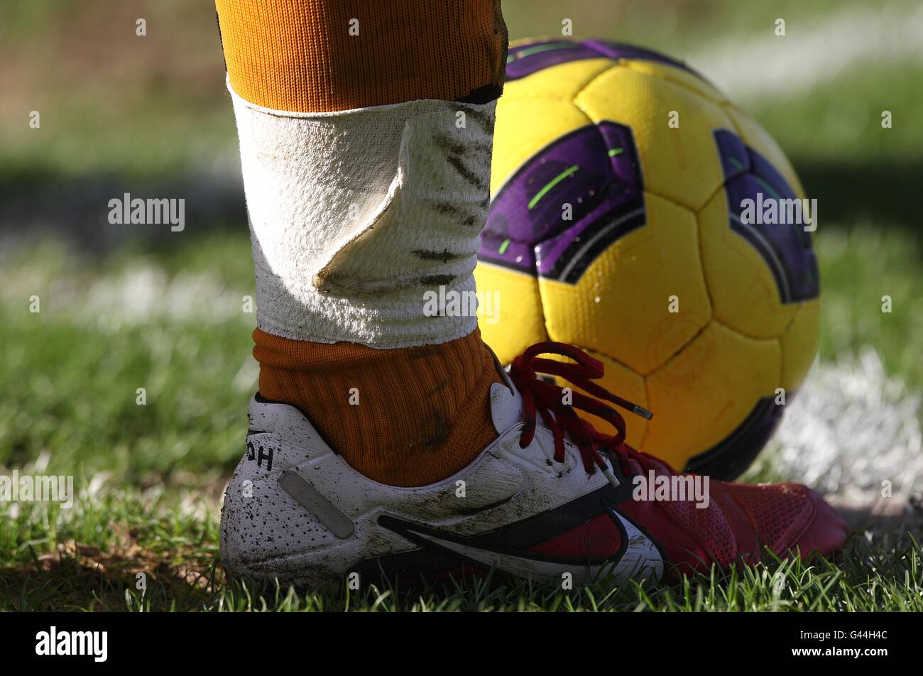 General view of an Official Nike Winter Premier League matchball Stock ...