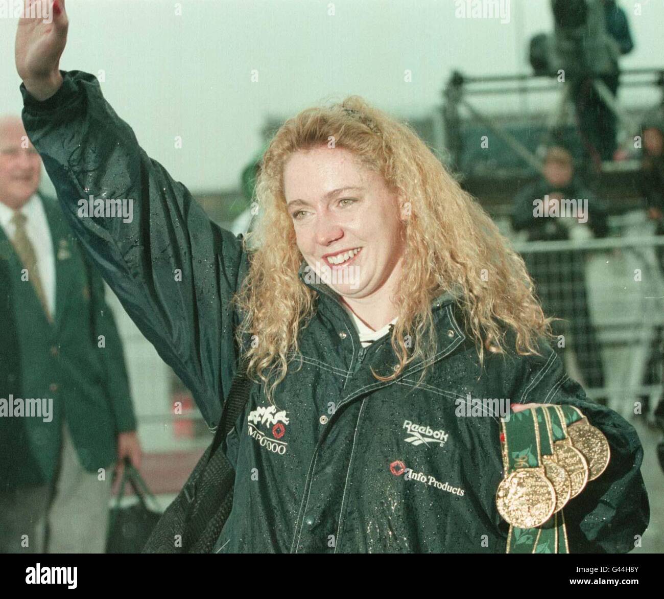 Irish Olympic swimming superstar, Michelle Smith arrives at Dublin ...