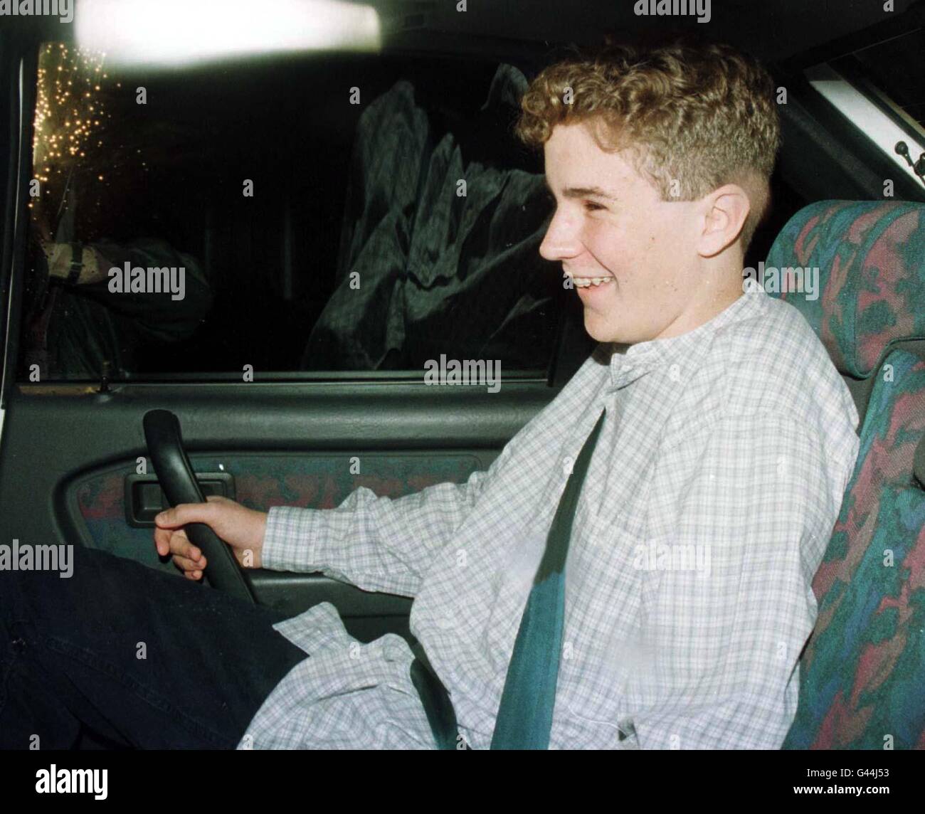 Kevin whibley leaving the family home in polegate hi-res stock ...