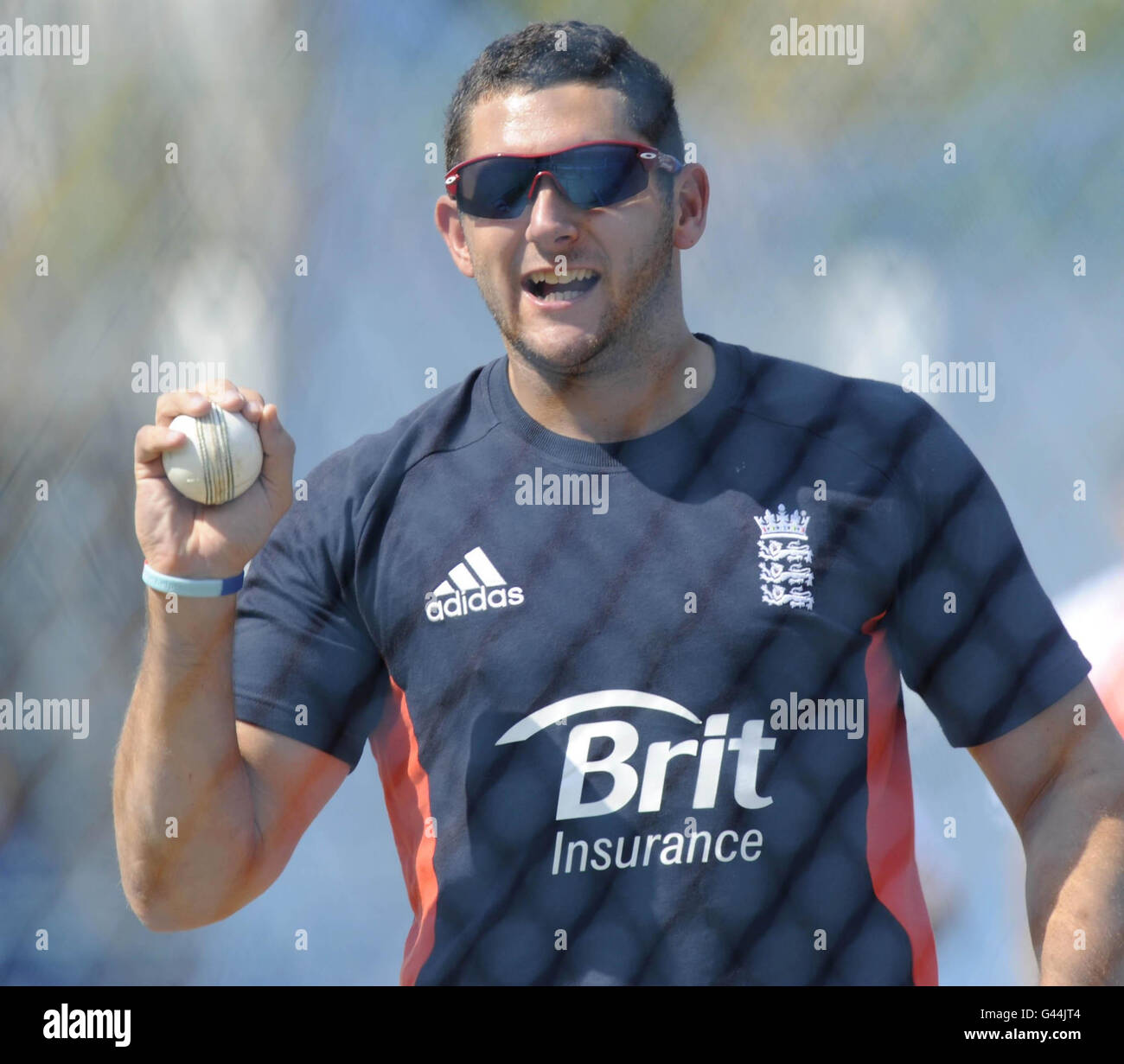 England's Tim Bresnan during training at the Chinnaswamy Stadium ...