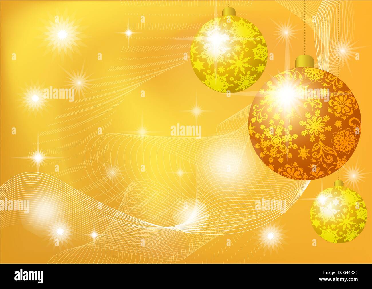 Horizontal christmas background balls Stock Vector Images - Alamy