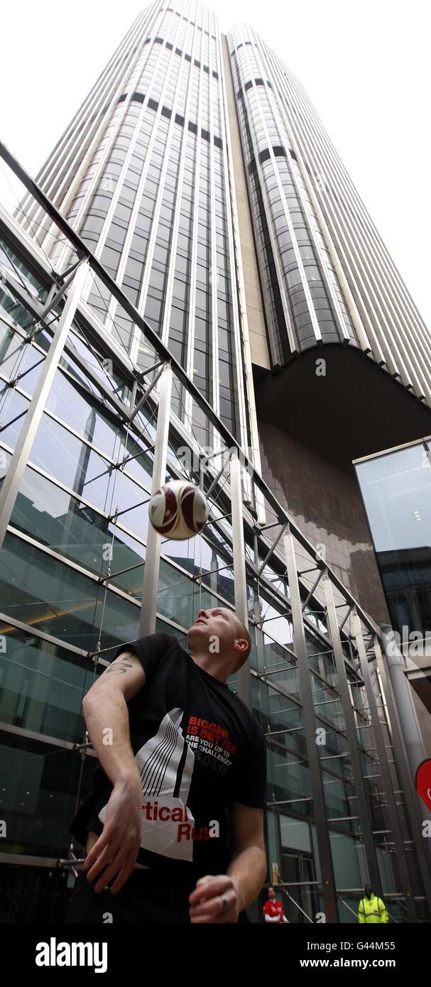 Keepy-Uppy champion Dan Magness , during the Vertical Rush event in aid ...