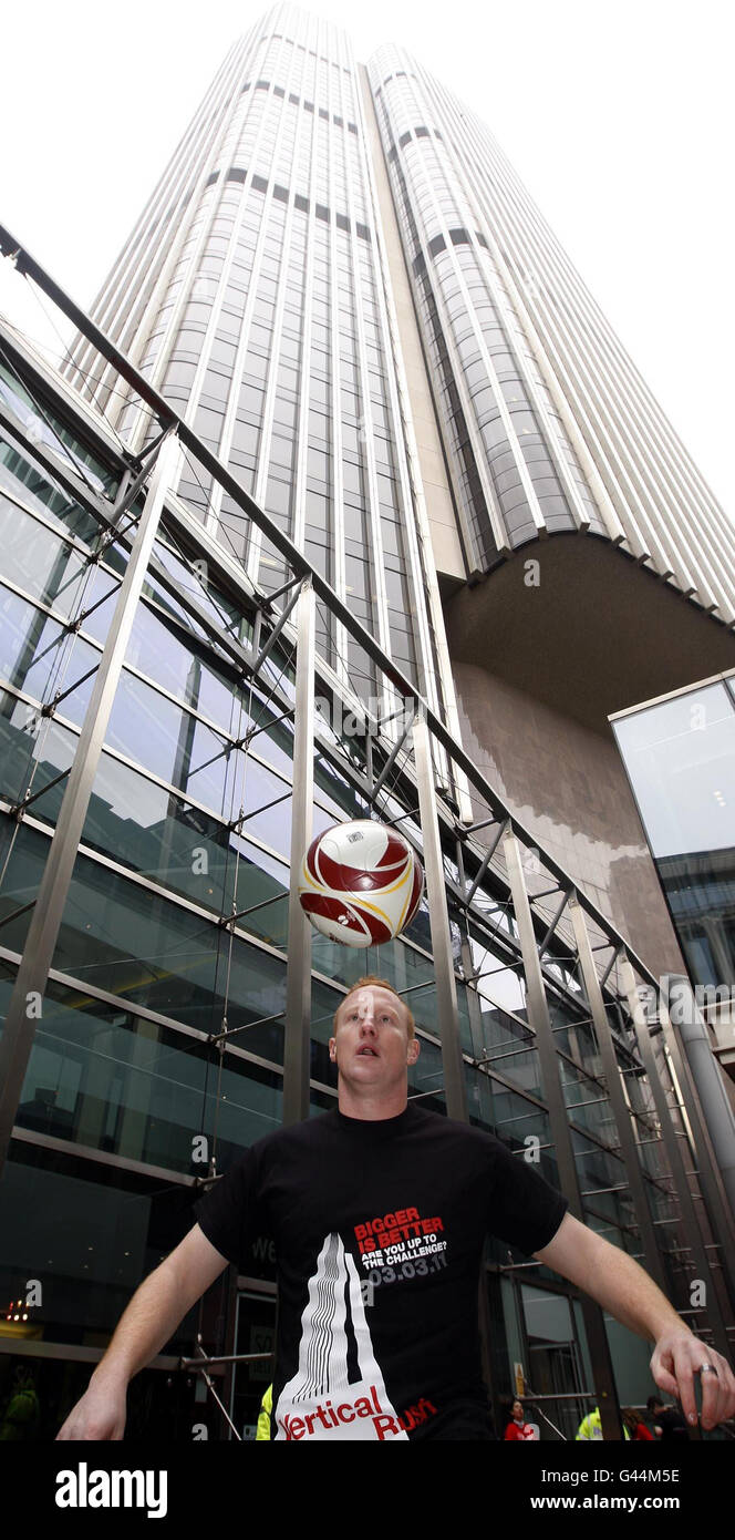 Keepy-Uppy champion Dan Magness , during the Vertical Rush event in aid ...