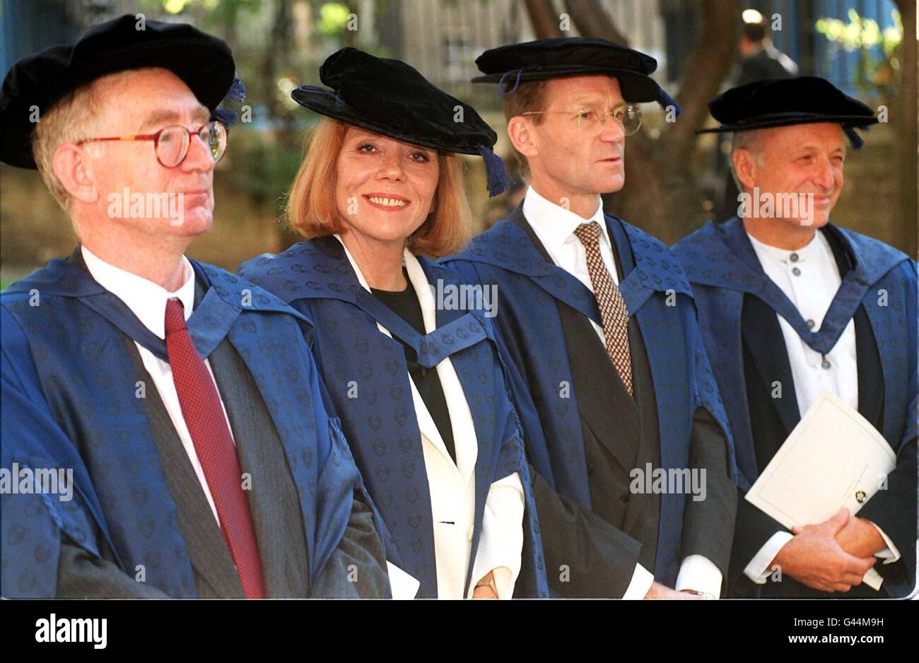 Dame Diana Rigg smiles as she is presented with an honourary degree ...
