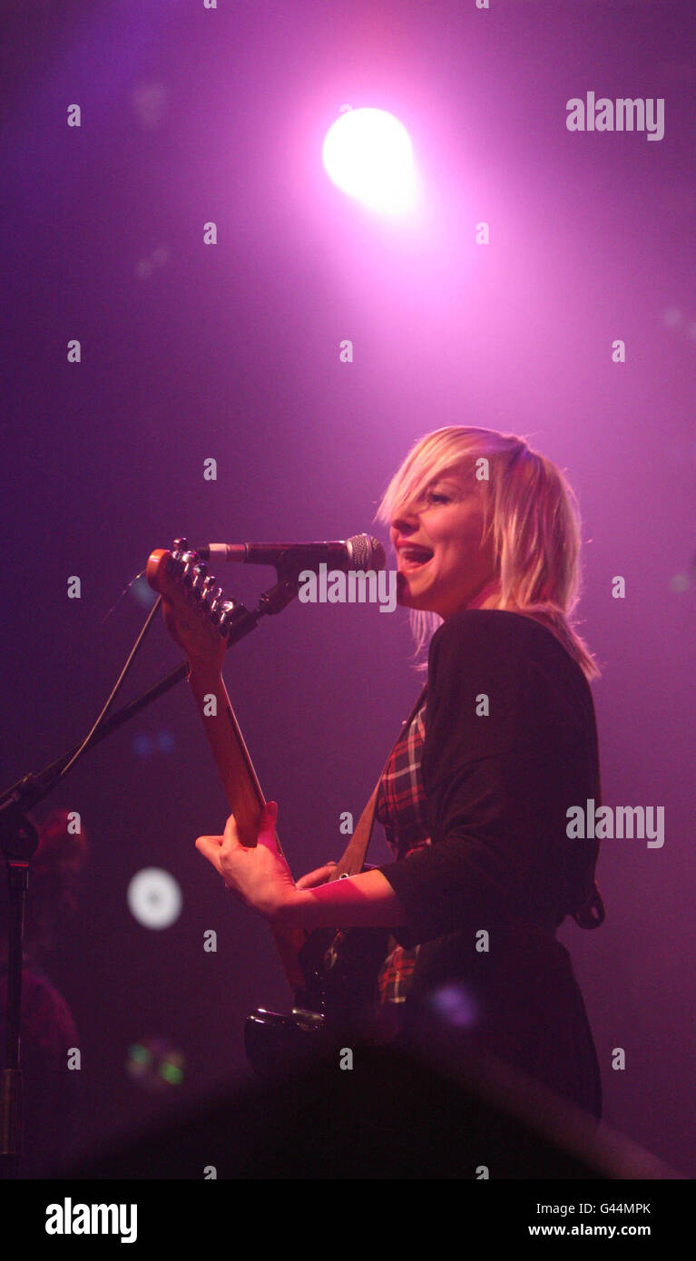 Cathy Davey on stage at the Choice Music Awards in Dublin Stock Photo ...