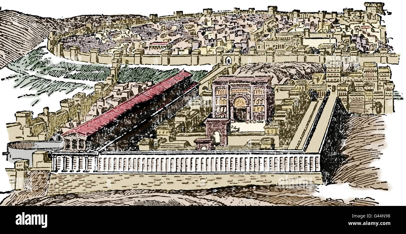 Jerusalem temple engraving hi-res stock photography and images - Alamy