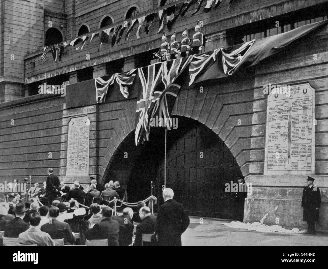 The Olympic Roll of Honour, erected on two large plaques on the walls ...