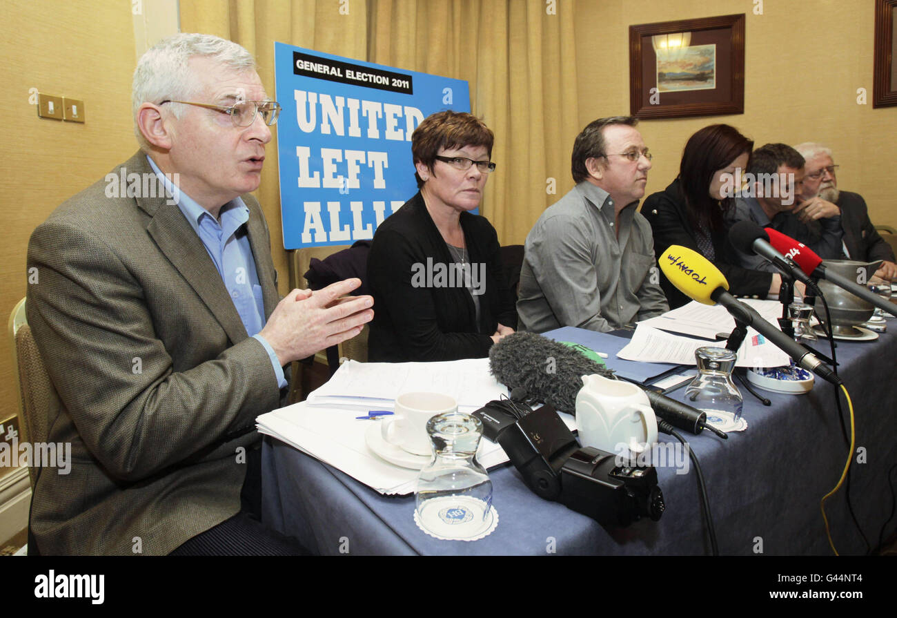 United Left Alliance press conference Stock Photo - Alamy