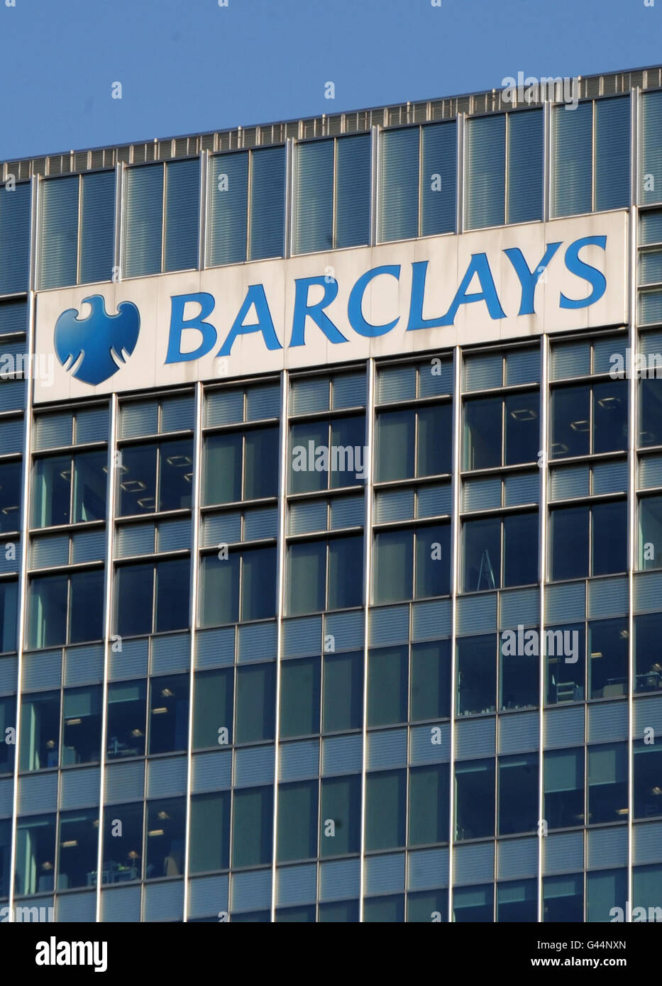 General view of the Barclays Building in Canada Square, Canary Wharf ...